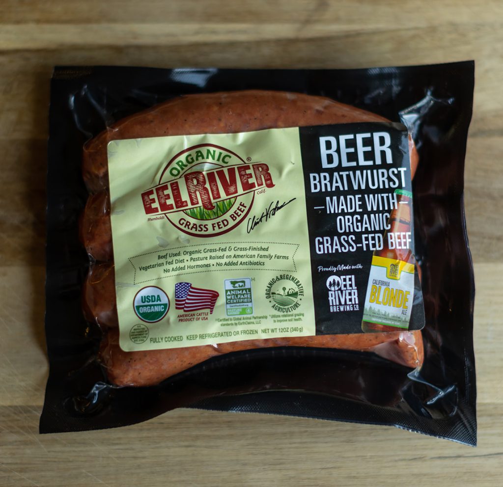 Organic Grass-Fed Beef - CA Blonde Beer Bratwurst | Eel River Organic Beef | Grass-Fed, Grass ...